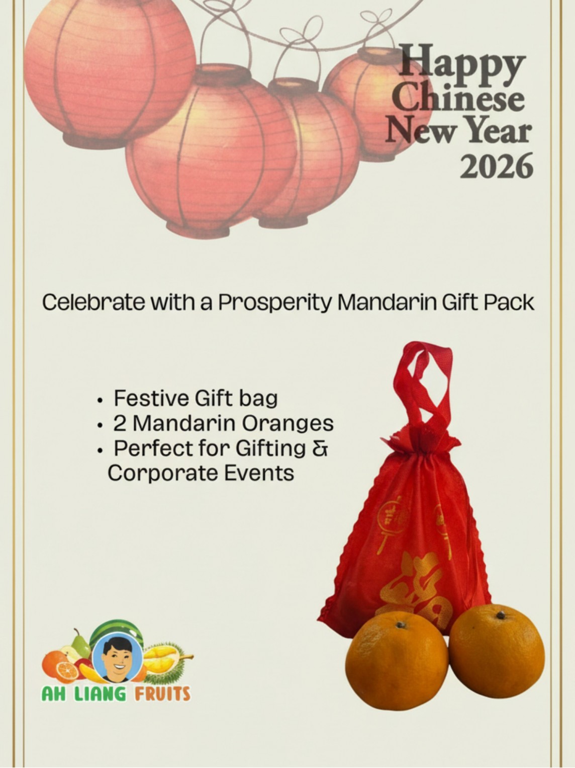 Buy Prosperity Mandarin Gift Pack - CNY Orange 2026 | Ah Liang Fruits ...
